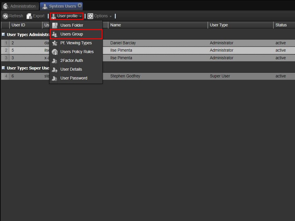 System Users | Datapost Help